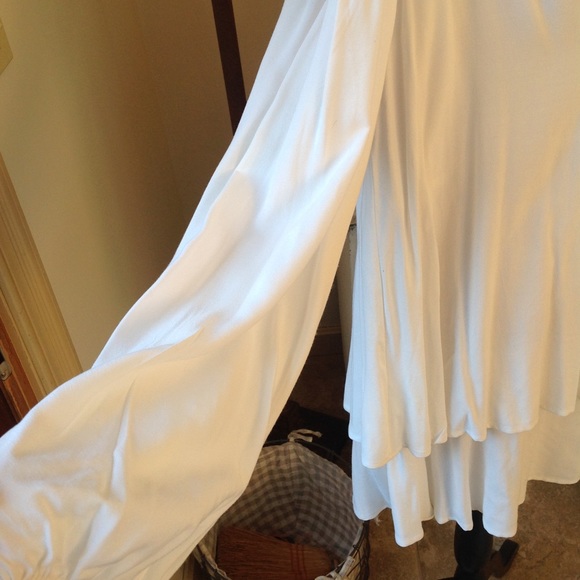 Free People | Tops | Layered Long Top Or Dress In Eggshell White | Poshmark